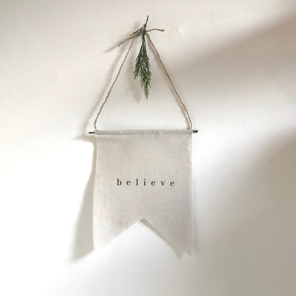 linen banners with words – pi'lo