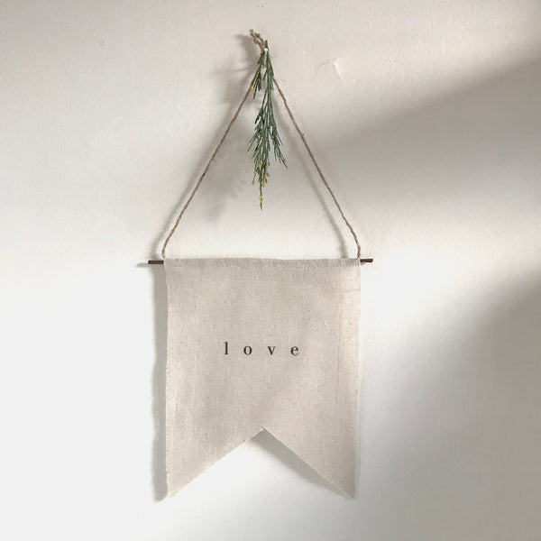 linen banners with words – pi'lo