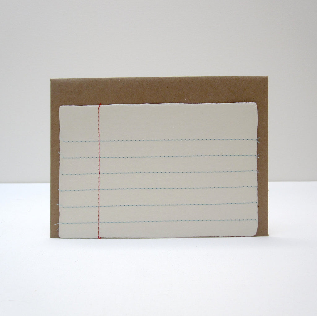 embroidered lined paper cards – pi'lo
