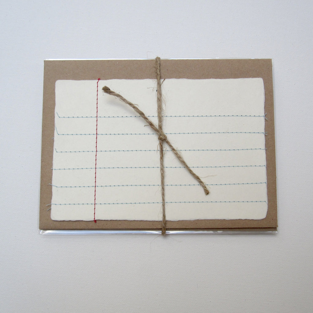 embroidered lined paper cards – pi'lo